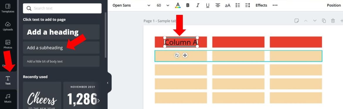 How To Create A Simple Table In Canva Sharon s Tutorials
