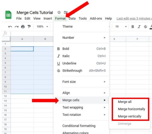 How to merge & unmerge cells in Google Sheets – 3 ways! – Sharon's ...
